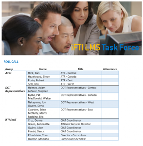 LMS Task Force – iFTI LMS