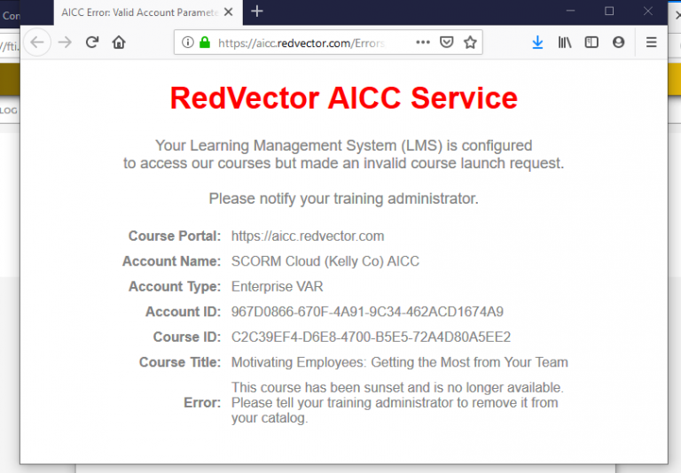 Red Vector Course Errors – Fixed – iFTI LMS